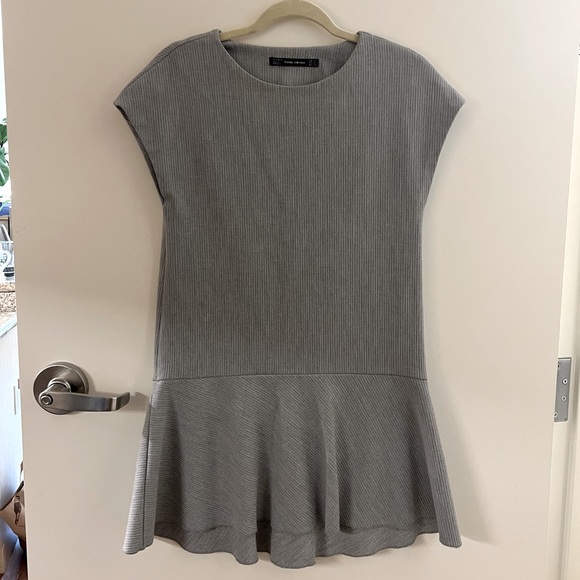 Zara | Dresses | Zara Grey Work Dress | Poshmark